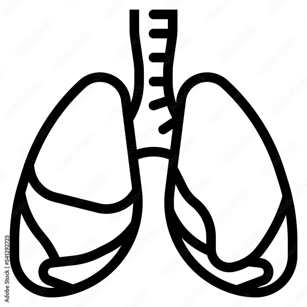 lung line icon Stock Vector | Adobe Stock