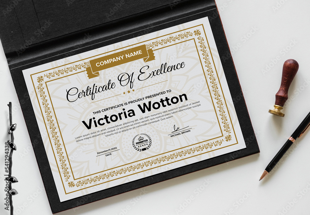 Modelo de Certificate Design Layout do Stock | Adobe Stock