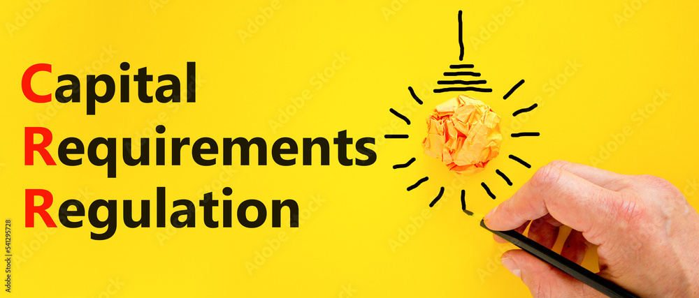 CRR capital requirements regulation symbol. Concept words CRR capital requirements regulation on ...