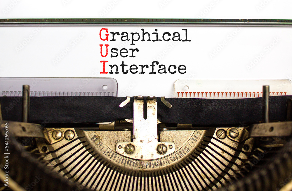 GUI graphical user interface symbol. Concept words GUI graphical user ...