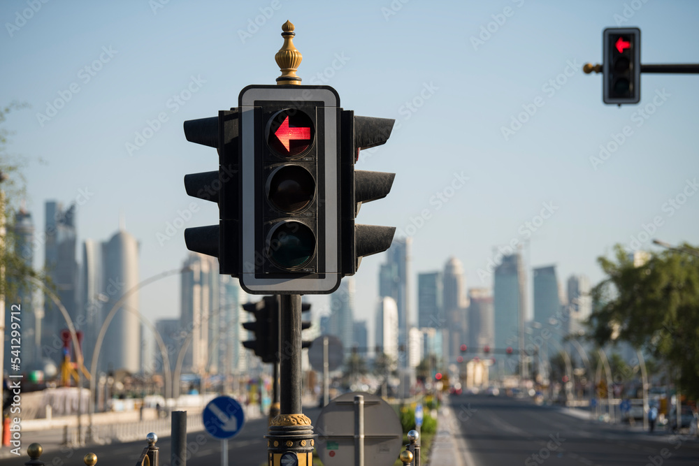 Doha, Qatar- October,22,2022 : Road signs in Doha. Stock Photo | Adobe ...