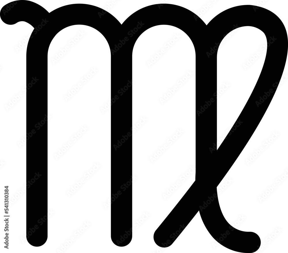 Virgo astrology symbol minimal with no background. Stock-Vektorgrafik ...