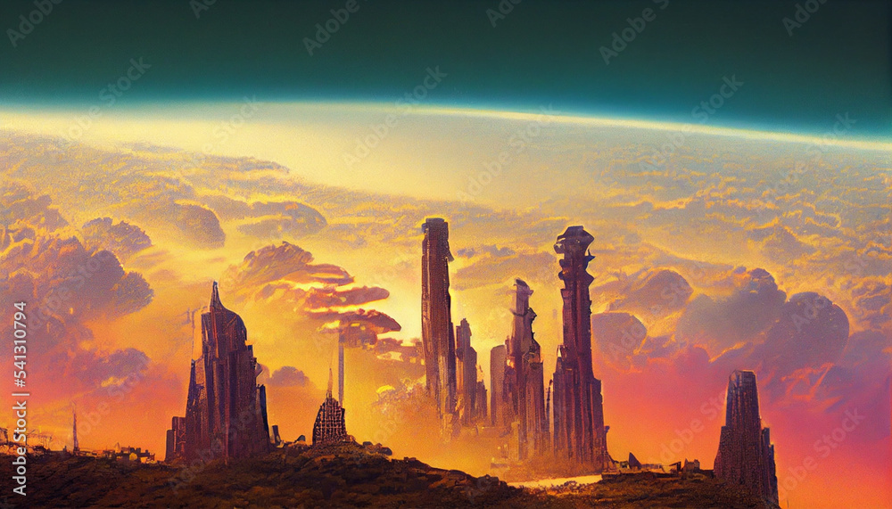 Alien landscape, scifi, science fiction, other worlds, other planets ...