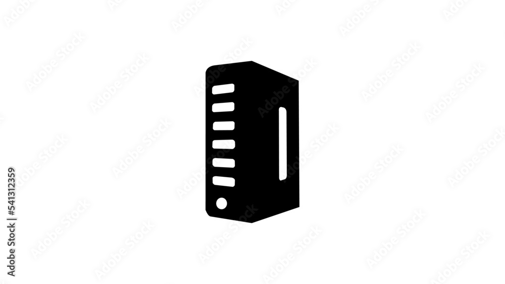 Server silhouette Stock-Vektorgrafik | Adobe Stock