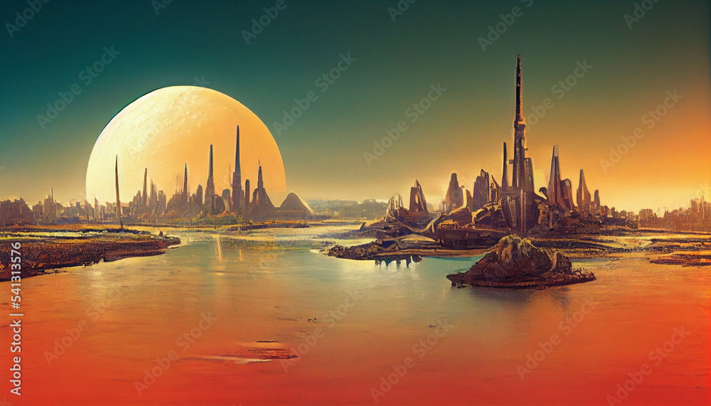 Alien landscape, scifi, science fiction, other worlds, other planets ...