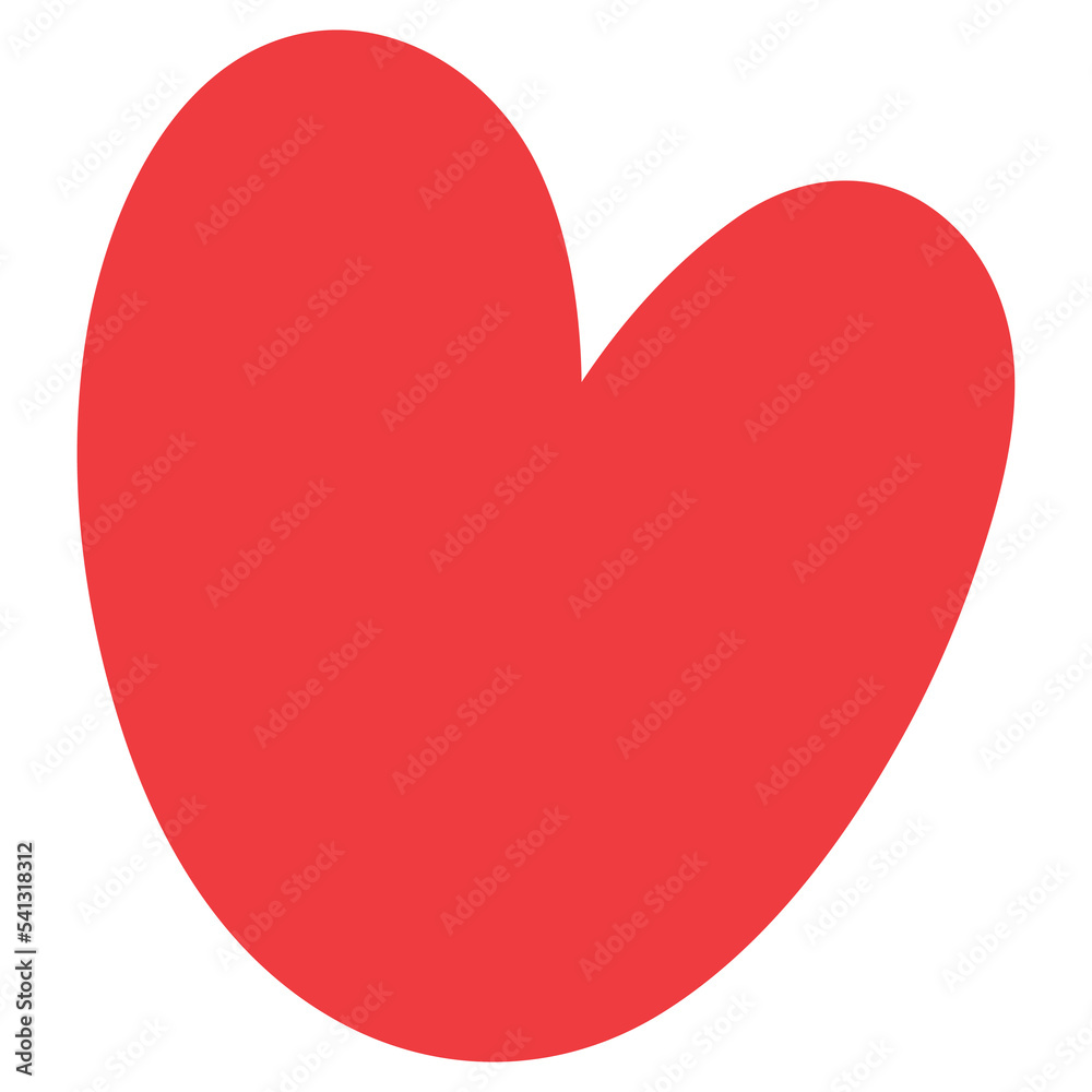 Heart shape doodle. Hand drawn love symbol. Transparent background png ...