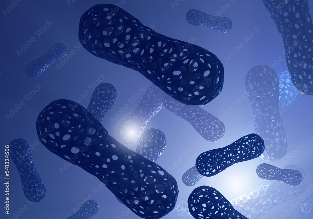 Microflora organism. Microbiome cells. Concept of beneficial ...