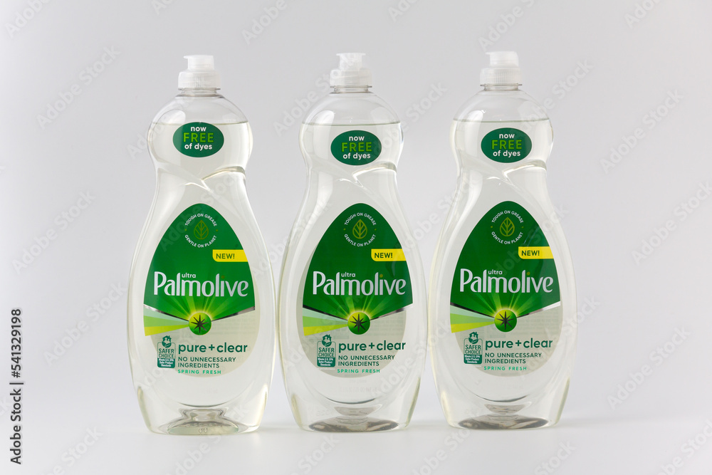 Palmolive Pure and Clear Dishwashing Liquid and Trademark Logo Stock ...