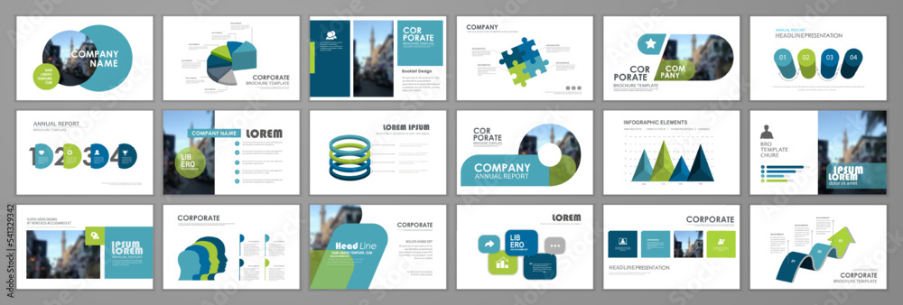 Business presentation infographic template set. Keynote presentation ...