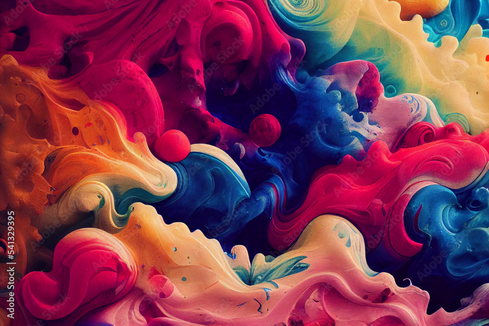Colorful technicolor illustrative background for digital and print uses ...