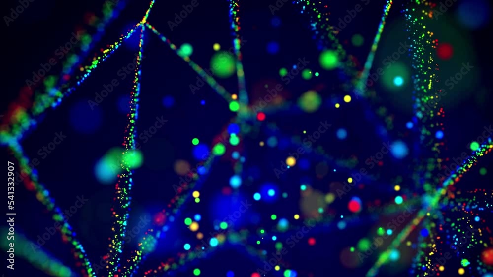 Awesome bg with magic particles float in liquid, bokeh effects, DOF ...