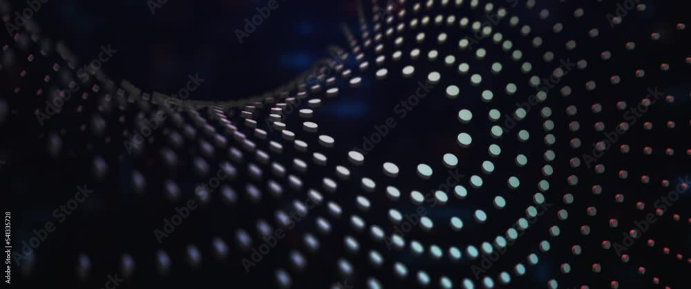 Ultrawide looping animated background. Halftone colored geometric ...