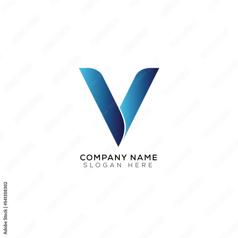 Elegant of abstract letter V logo design Stock ベクター | Adobe Stock