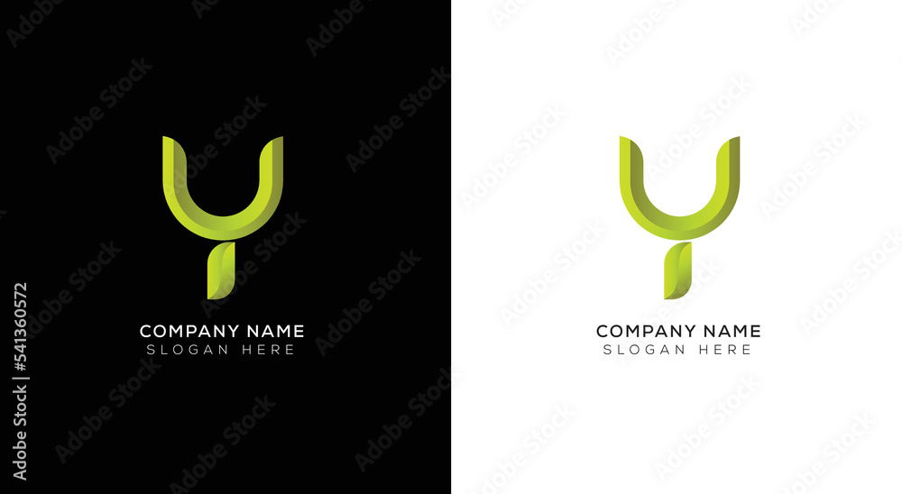 Gradient 3d letter y logo design Stock Vector | Adobe Stock
