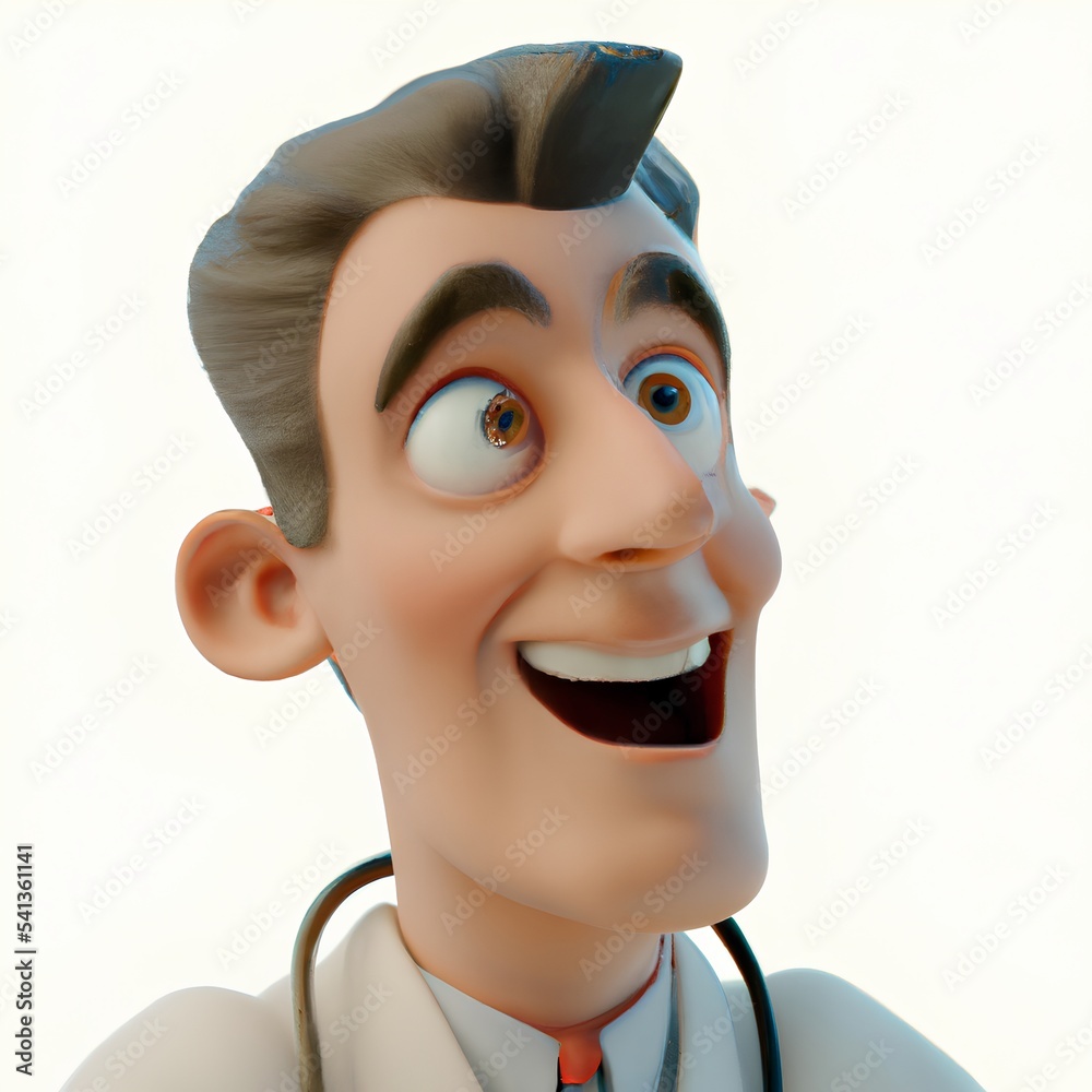 a 3d character doctor, 3d asset character, 3d render doctor, 3d doctor ...