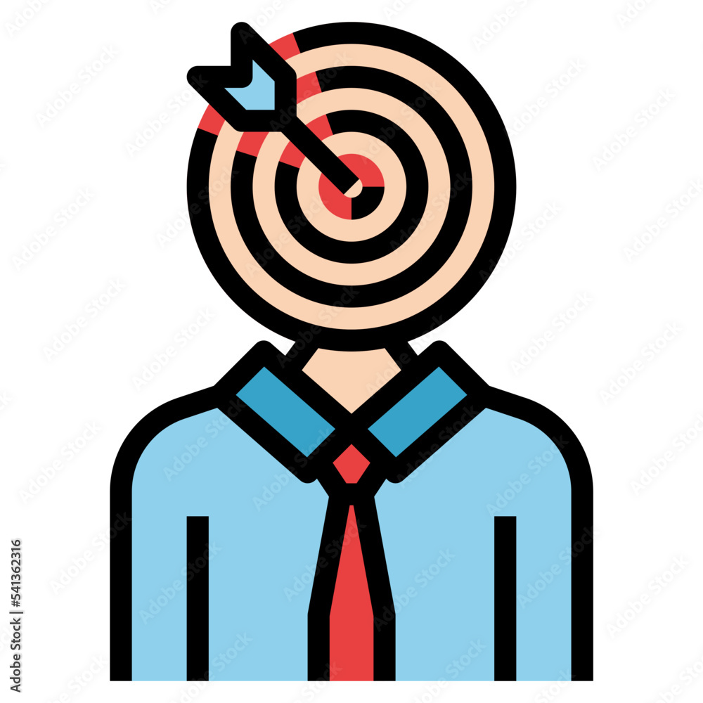 target filled color line Stock Vector | Adobe Stock