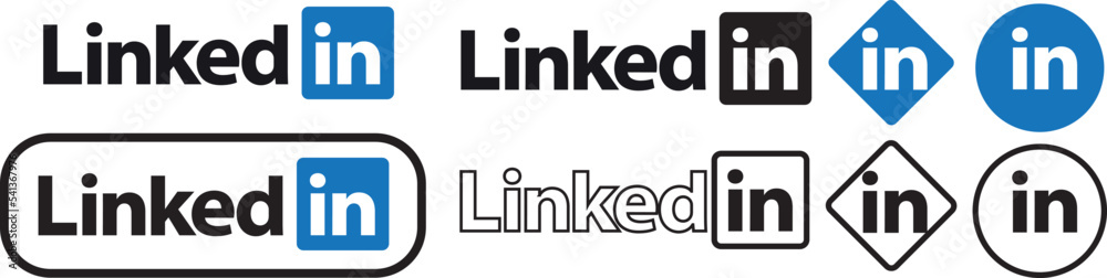 linkedin vector logo. linkedin vector icon. linkedin editorial Stock ...