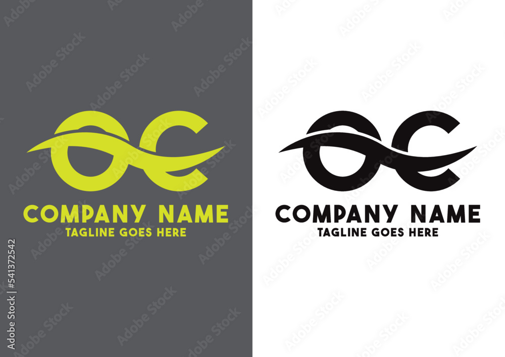Letter OC logo design vector template, OC logo Stock Vector | Adobe Stock