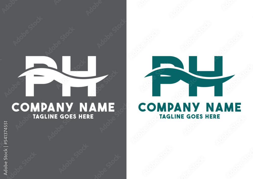 Letter PH logo design vector template, PH logo Stock Vector | Adobe Stock