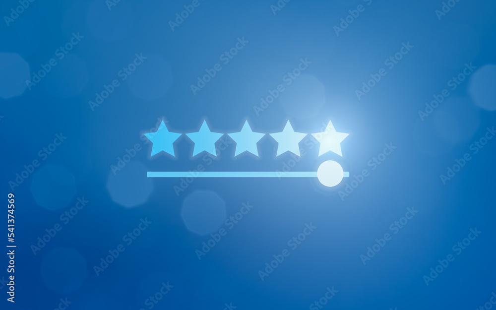 Five stars rating concept. Client satisfaction, luxury service ...