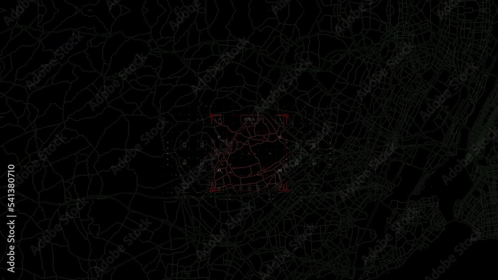 Futuristic security spy program interface. Dynamic modern HUD. GPS ...