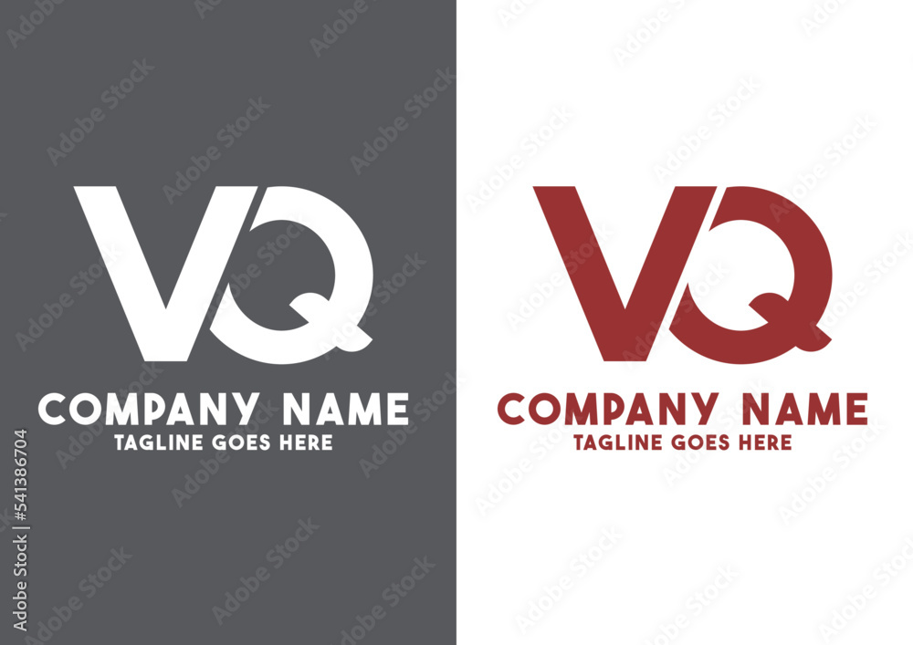Letter VQ logo design vector template, VQ logo Stock Vector | Adobe Stock