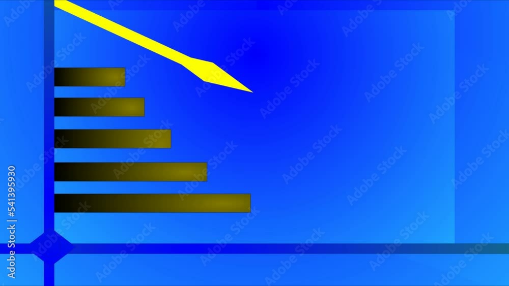 Blue horizontal chart business profit growth 4K animation. Growth graph ...