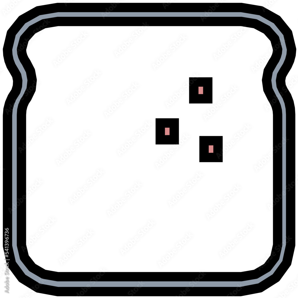 Bread Colored Line Icon Stock Vector | Adobe Stock