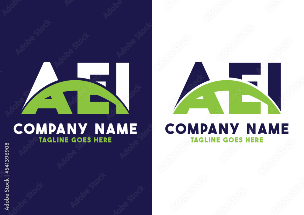 Letter AEI logo design vector template, AEI logo Stock Vector | Adobe Stock