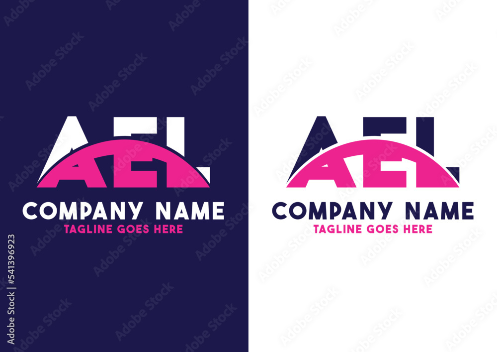 Letter AEL logo design vector template, AEL logo Stock Vector | Adobe Stock