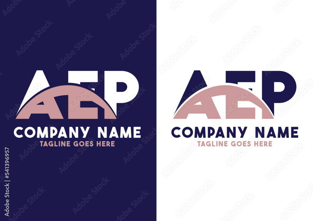 Letter AEP logo design vector template, AEP logo Stock Vector | Adobe Stock