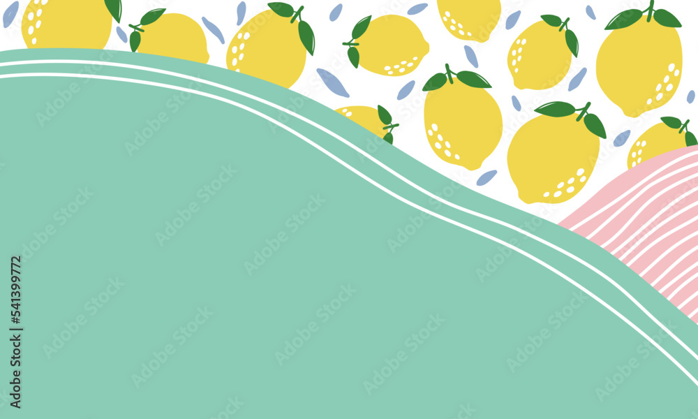 Lemon green background pastel color wallpaper vector yellow fruit ...
