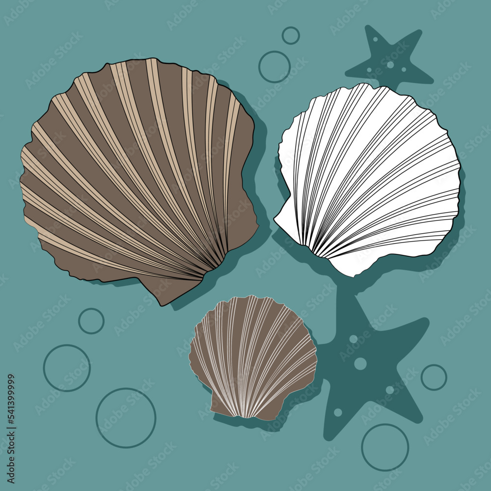 Shellfish and seafood restaurant or fishery product market banners ...