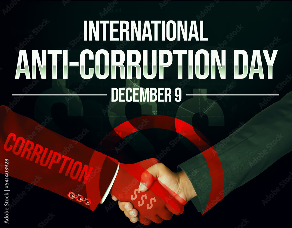 International Anti-corruption Day Wallpaper with Red Hand and warning ...