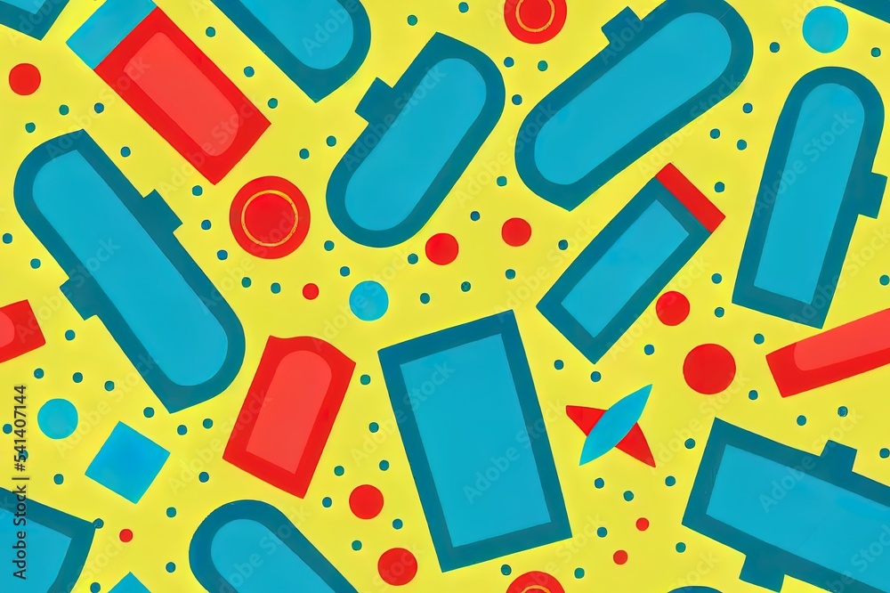 2d illustrated hand drawn seamless repeating children simple pattern ...