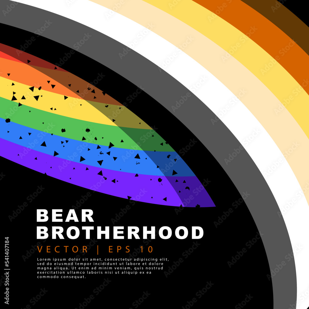 Flag of the LGBT and the flag of the bear brotherhood. sexual ...