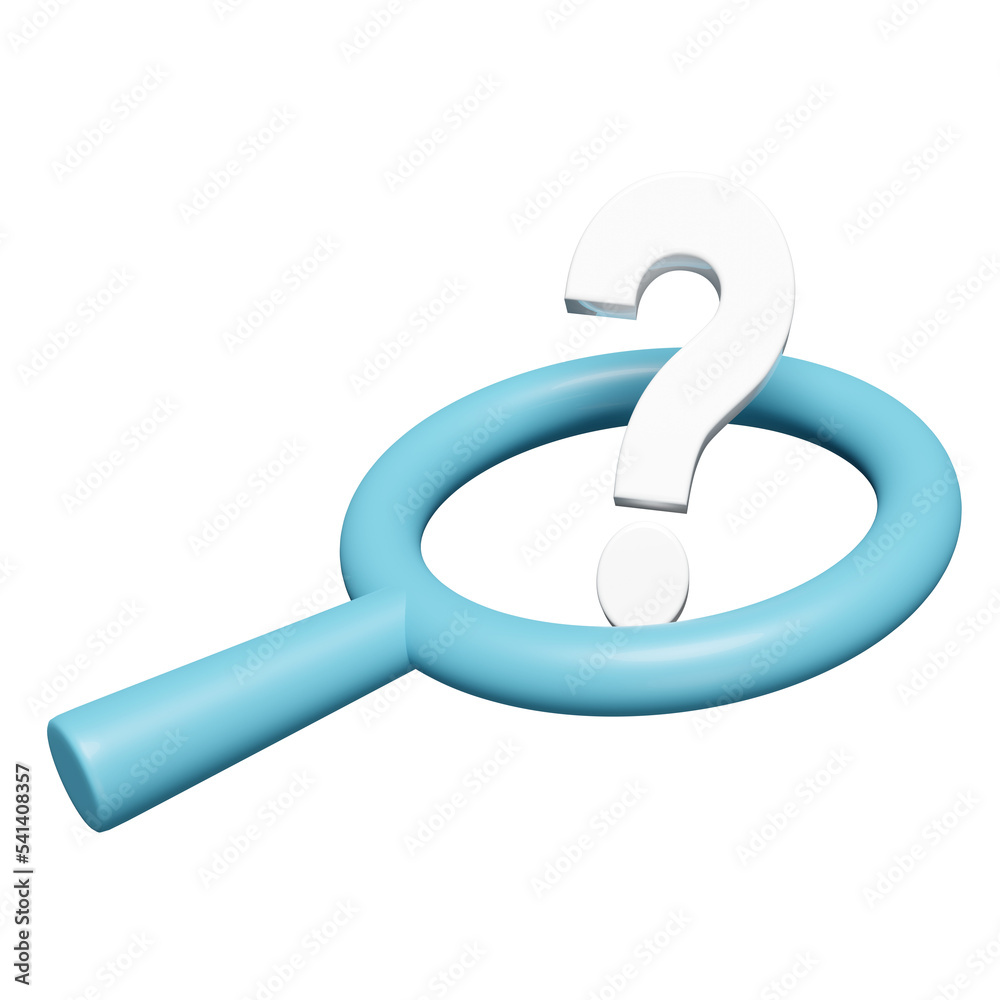 3d white question mark symbol with magnifying glass icon isolated. FAQ ... 3d white question mark symbol with magnifying glass icon isolated. FAQ ...