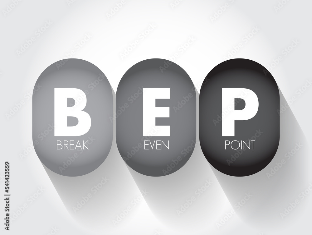 BEP - Break Even Point is the point at which total cost and total ...