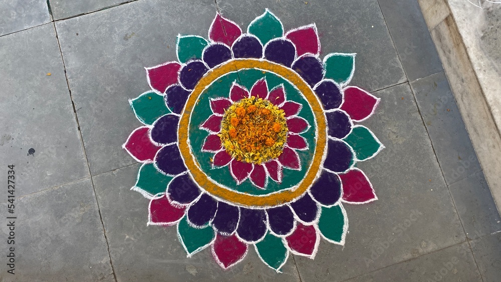 rangoli HD pictures wallpaper in India Stock Photo | Adobe Stock