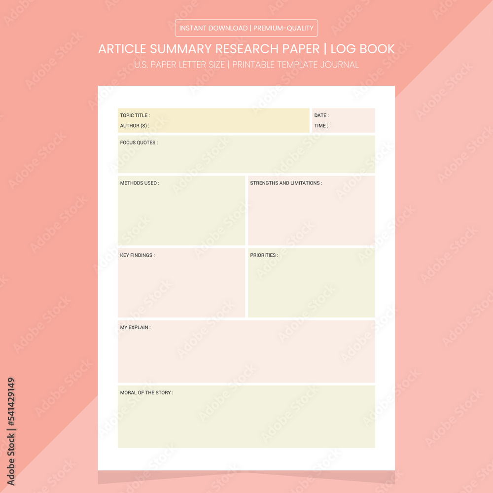 Article Summary Template