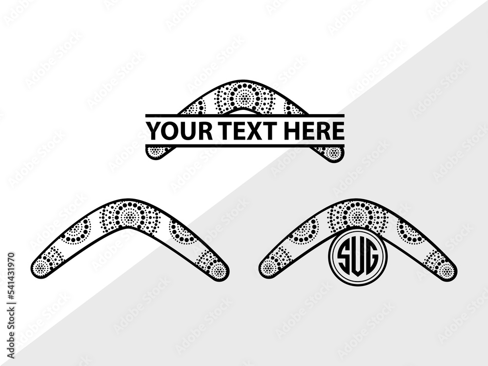 Boomerang SVG, Boomerang Monogram, Plotter Boomerang Silhouette, Game ...