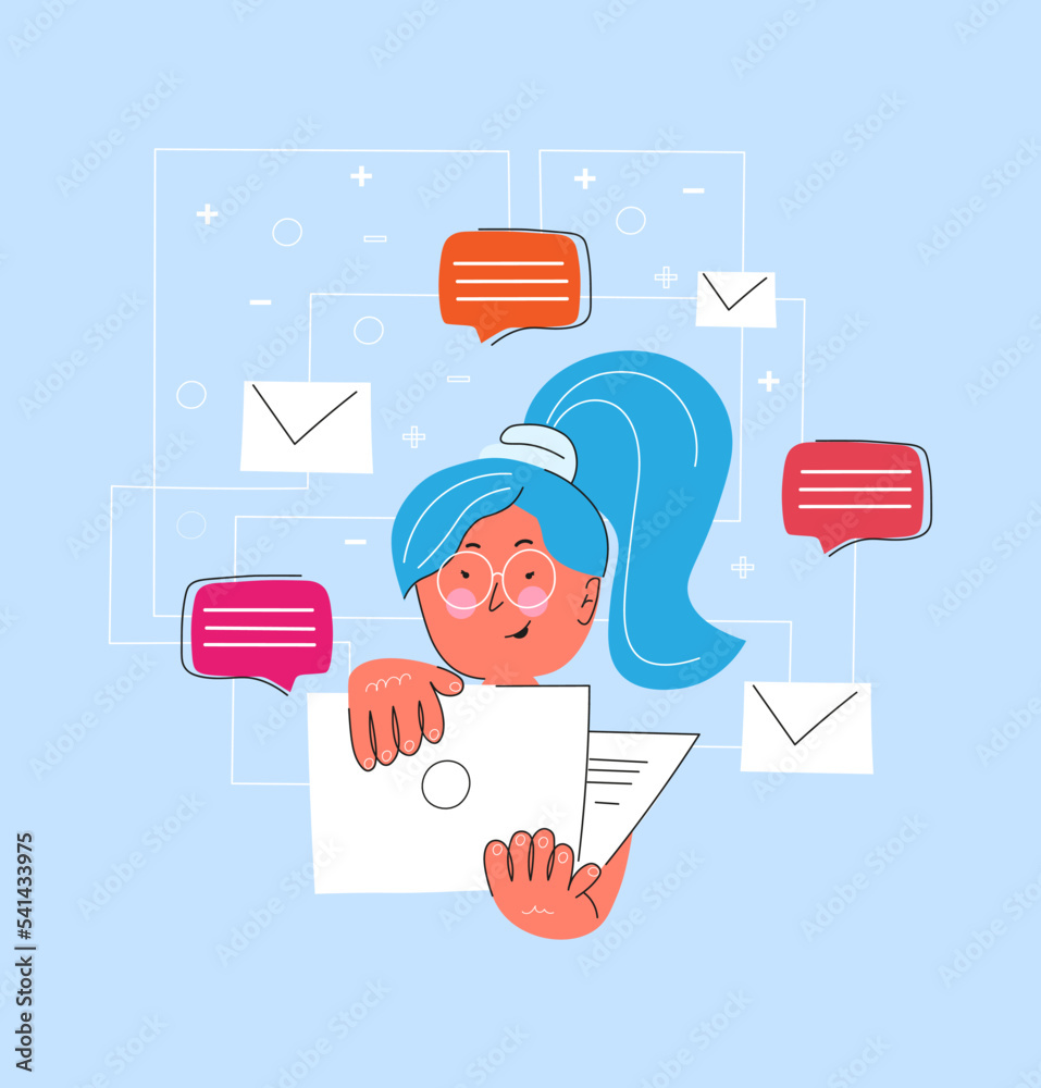 Email service, online correspondence, internet communication ...