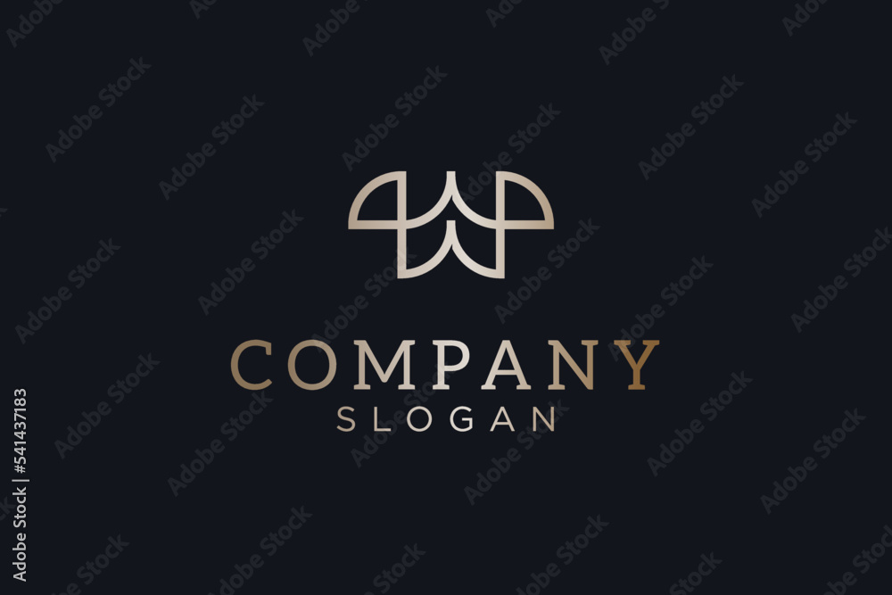 logo consisting of 2 letters w (ww logo) that forms a wing. the color ...