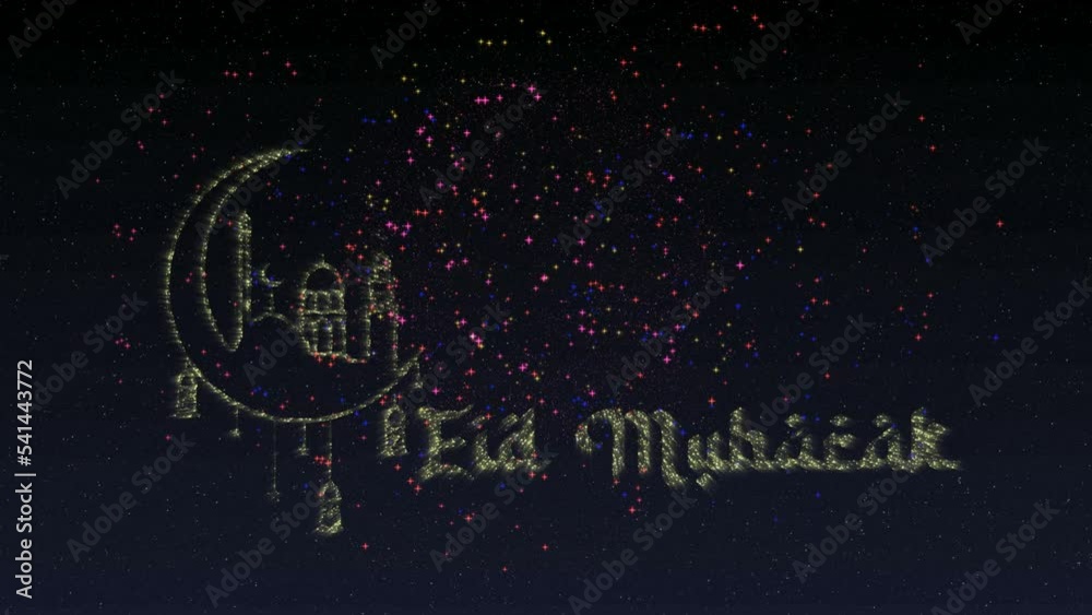 Eid Mubarak greeting motion design animation. Beautiful 4k Happy Eid ...