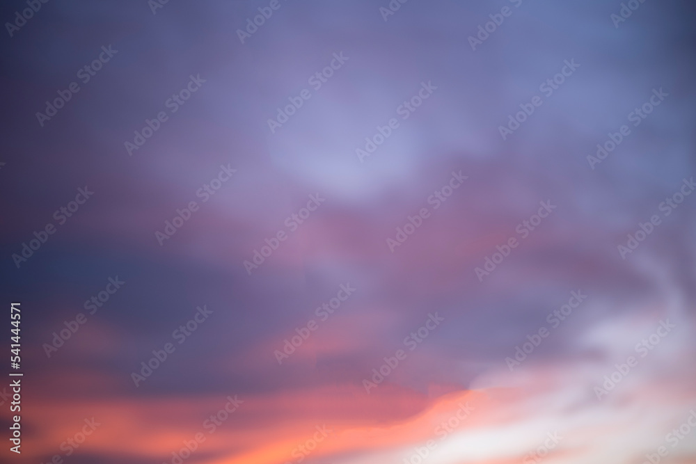 Beautiful abstract sunset sky as background. Blurred background of dark ...