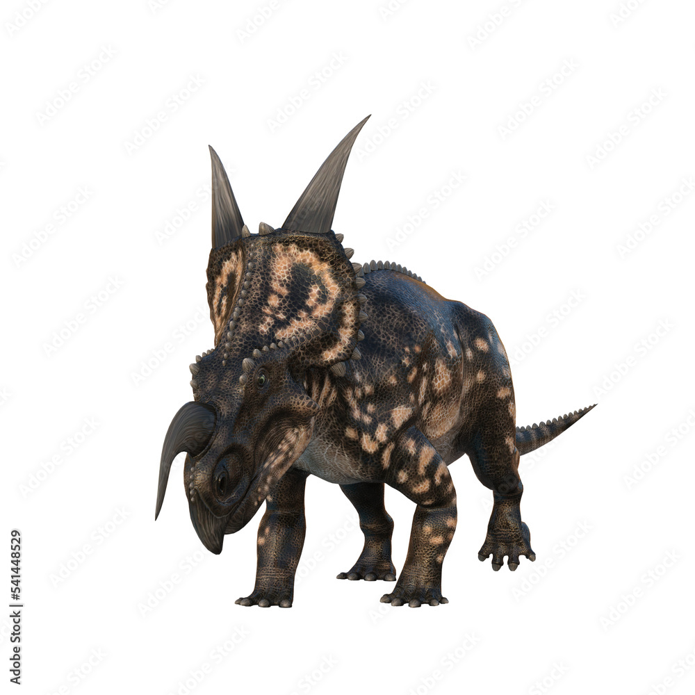 Einosaurus Dinosaur. 3D illustration isolated on transparent background ...