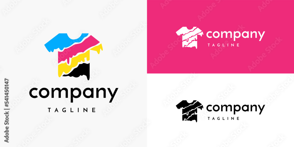 T-shirt Printing CMYK Color Drip Dripping Cloth Clothing Store Shop ...