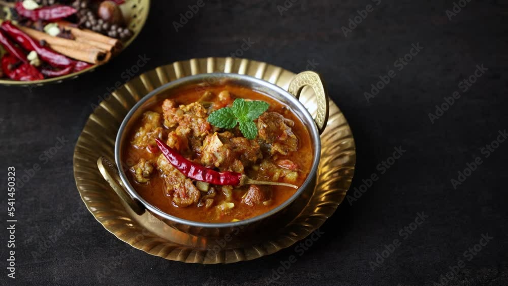 Traditional homemade Mutton curry from Asian cuisine. Chukhandar gosht ...