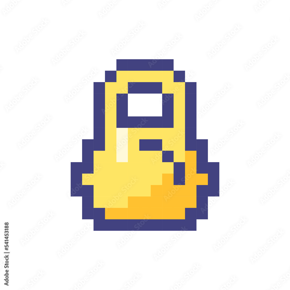 Kettlebell pixelated RGB color ui icon. Sports gear store. Sporting ...