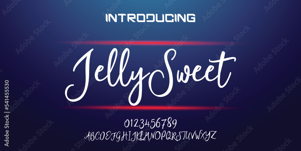 JELLY SWEET Signature Font Calligraphy Logotype Script Brush Font Type ...